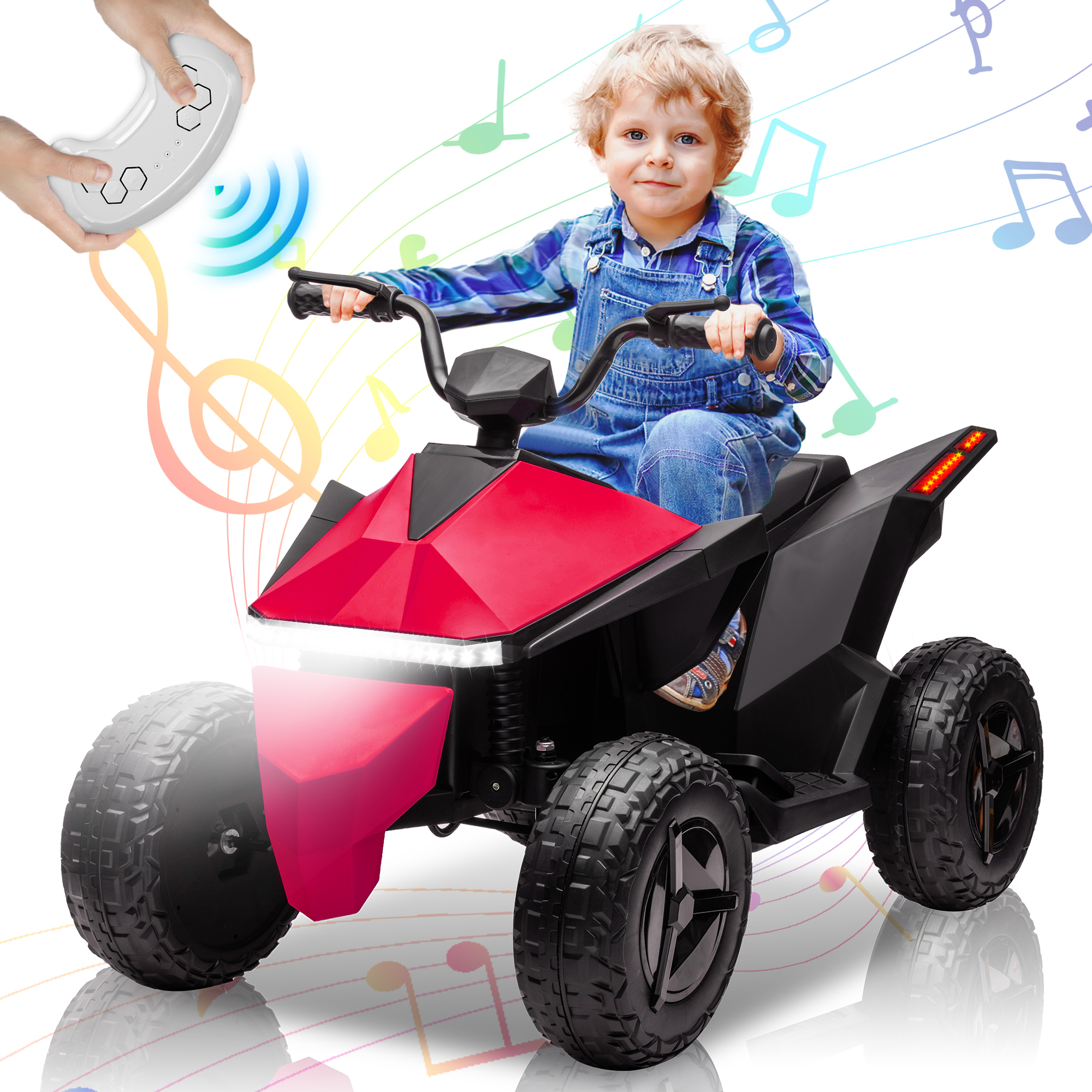 Pucloce Kids ATV 4 Wheeler 24V, Ride on Toys Electric Car for Ages 3 ...